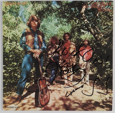 CCR John Fogerty Stu Cook Doug Band Signed Autograph JSA Album Vinyl ...