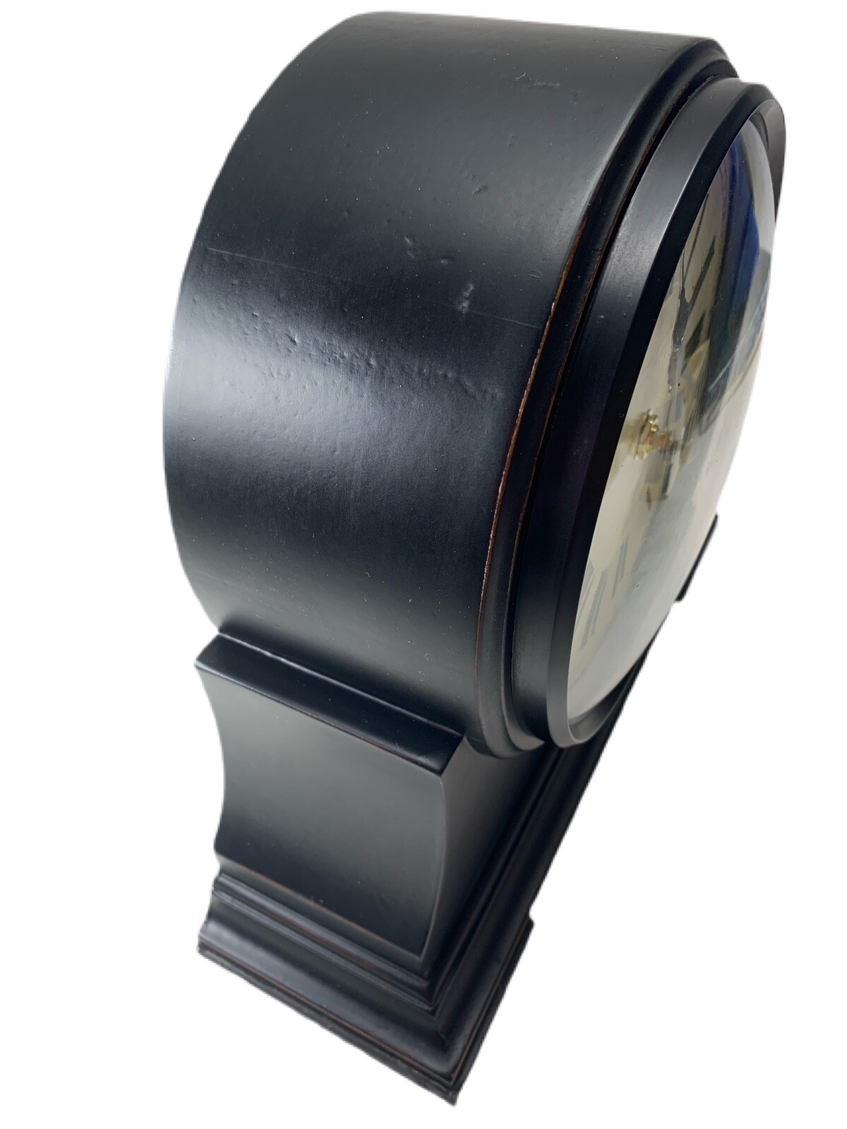 Sterling & Noble Company Mantle Clock Black Decorative Wood Frame Roman ...