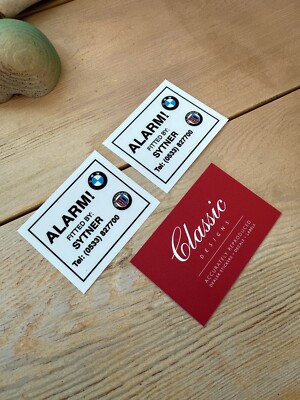 Sytner BMW Alpina Door ALARM Stickers (PAIR) Reproduction - RESTORATION ...