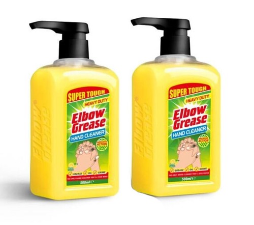 2x ELBOW GREASE HEAVY DUTY HAND CLEANER LEMON 500ML GREASE OIL GRIME ...