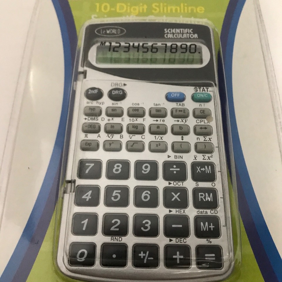LeWorld 10 Digit Slimline Scientific Calculator 56 Functions Protective ...