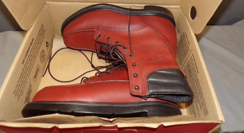 RED WING USA Classic Supersole 402 Plain Toe Mens Moc Toe Red Work ...