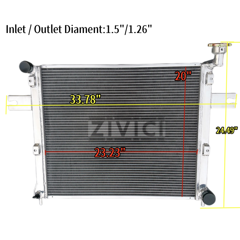 3 Row Radiator For 2006-2010 09 Jeep Grand Cherokee Commander 3.7 4.7L ...