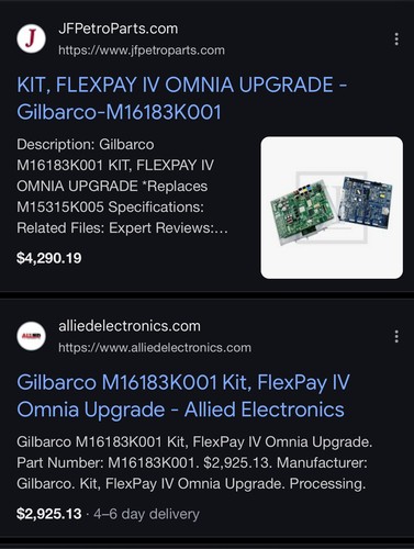 M16183K001 KIT, FLEXPAY IV OMNIA UPGRADE -Gilbarco- | eBay