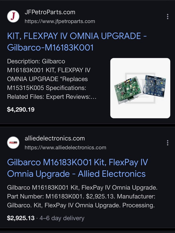 M16183K001 KIT, FLEXPAY IV OMNIA UPGRADE -Gilbarco- | eBay