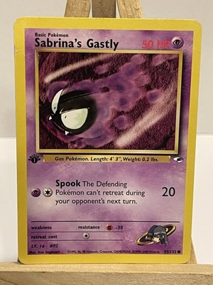 1st Edition Sabrina’s Gastly 93/132 - Gym Heroes - Pokemon Card | eBay