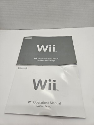 Nintendo Wii Operations Manual Channels & Settings and Manual System ...