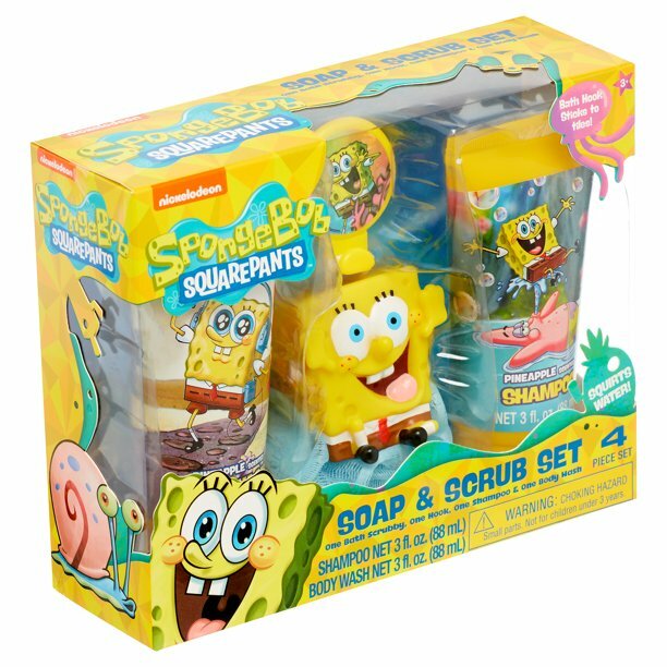 SpongeBob SquarePants 4-Piece Soap & Scrub Bath Set (LOC N-Shed) | eBay