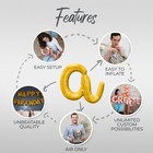 FOREVER YOUNG Cursive Script Letter Balloon Banner - Birthday Party ...