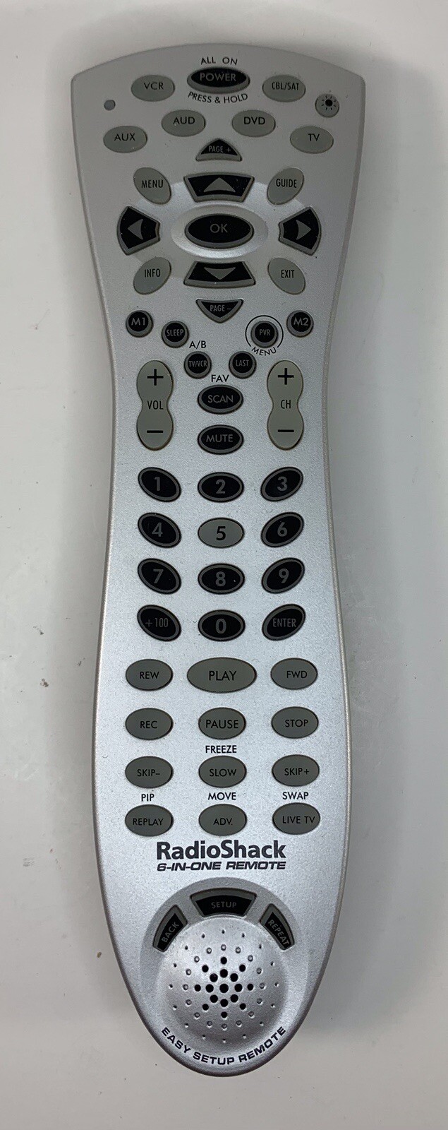 Universal Remote Radio Shack 6 in 1 Voice Prompt TV Controller Model 15 ...