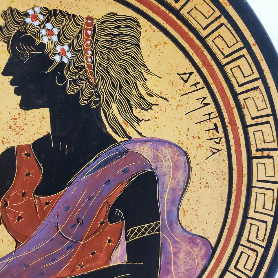 Demeter Goddess of Harvest Demetra Ancient Greek Hand Painted Art ...