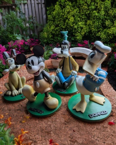 Disney Garden Statues Mickey, Donald, Goofy & Pluto Approx 12"Each | eBay