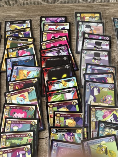 My Little Pony CCG Lot of Over 200 Cards With Foil Stickers Pinkie Pie ...