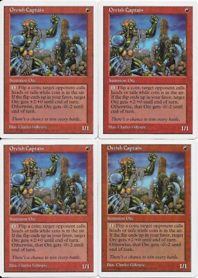 MTG: ORCISH CAPTAIN 5th Edition UNCOMMON; played, Excellent condition ...