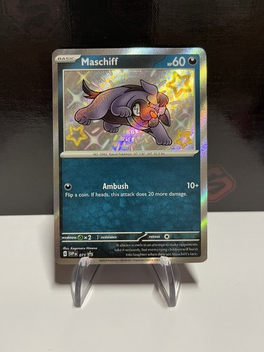 Pokemon Maschiff SVP Shiny EN 071 Promo Card Karte Paldean Fates Holo ...