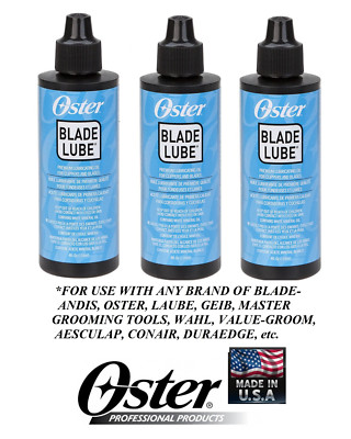 3-Oster PREMIUM Lubricating Clipper Blade&Shear OIL Lube*Works w/ALL ...
