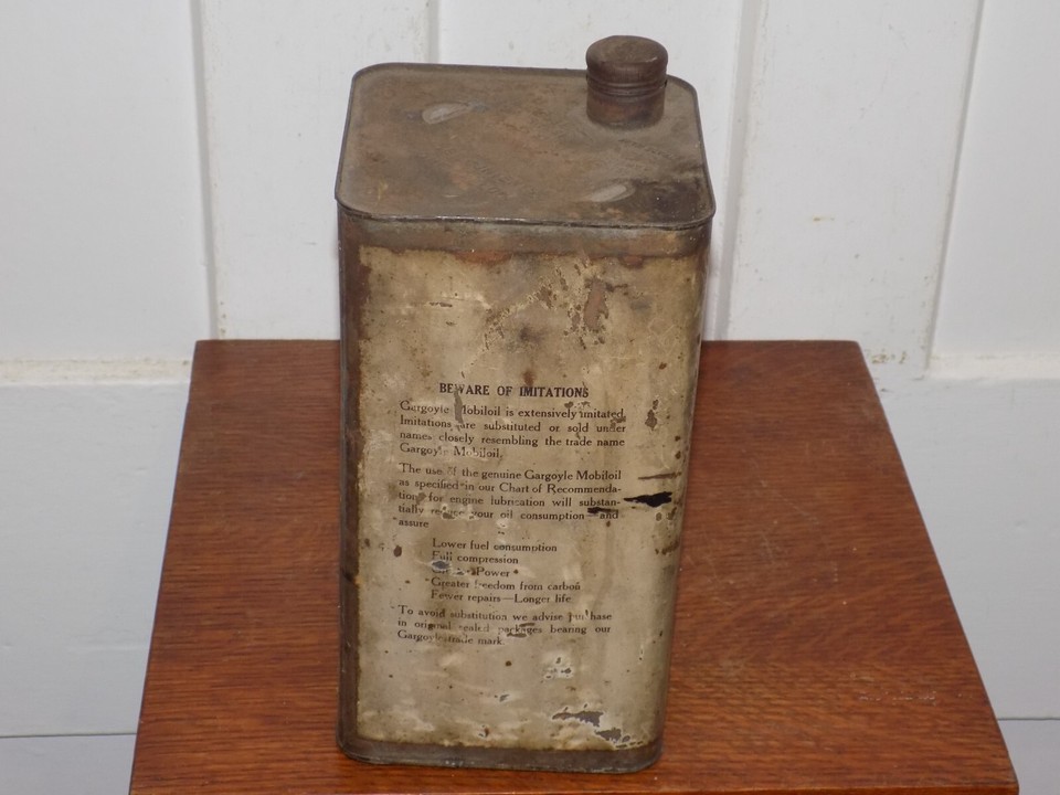 Vintage Gargoyle Mobiloil A Heavy Medium Oil One Gallon Empty Can | eBay