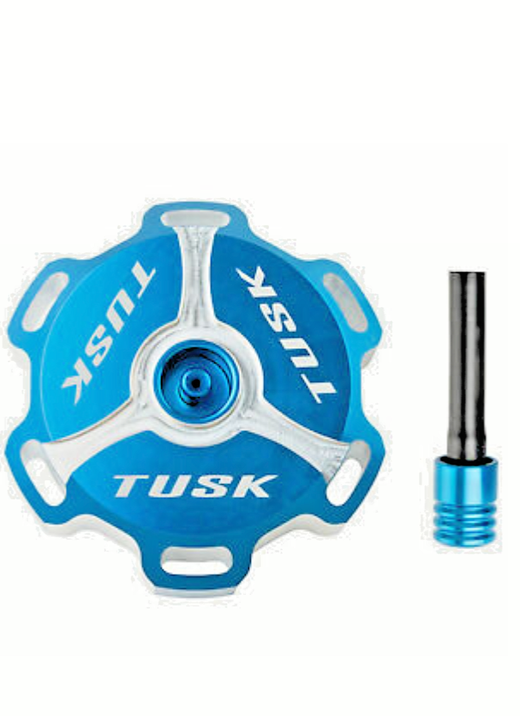 Tusk Aluminum Gas Tank Fuel Cap Petrol Blue Machined Clarke Tanks Honda ...