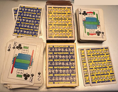 Vintage Michelin Tires 2 Playing card decks (52 cards + Jokers, boxed ...
