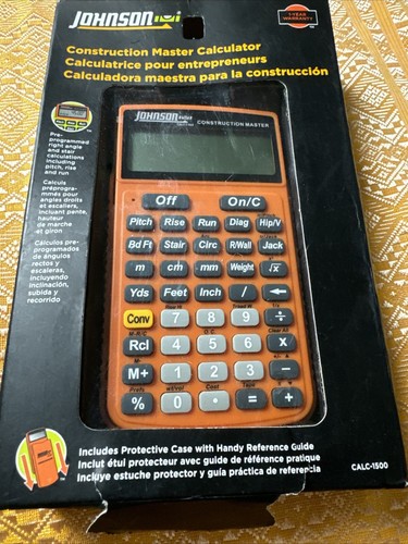 Johnson Construction Master Calculator #CALC-1500 | eBay