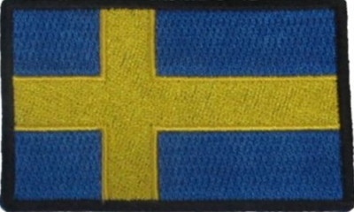 Sweden Flag Patch Embroidered Black Border FAST USA SHIPPING | eBay
