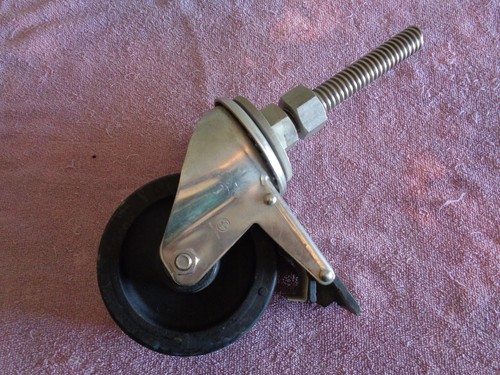 6" Leveling Scaffolding Caster FIR Italy 6" Long Threaded Post Stem w ...