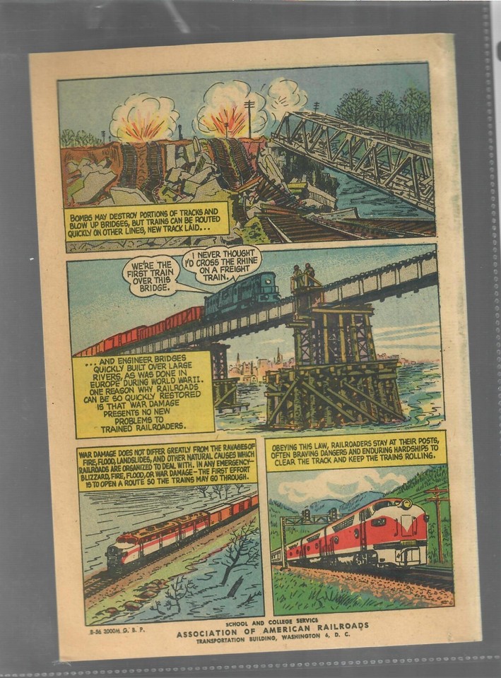 CLEAR THE TRACK! 1956 Railroad Promo #1. VF+ 8.5. $5.02 each if you buy ...