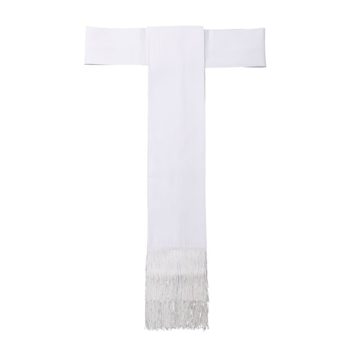 Christian Clergy White Band With Fringe Priest Roman Cassock Cincture ...