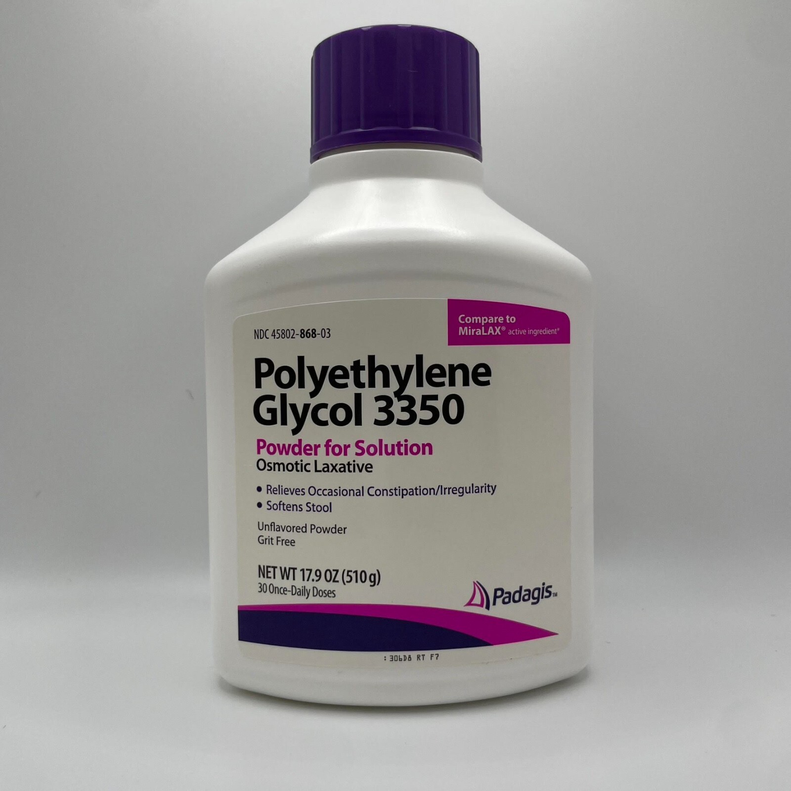 Padagis Polyethylene Glycol 3350 - Powder for Solution - 17.9 Oz - EXP ...