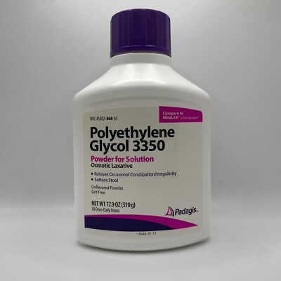 Padagis Polyethylene Glycol 3350 - Powder for Solution - 17.9 Oz - EXP ...