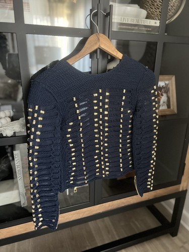 Balmain X HM Navy Top Size 32 Xs | eBay