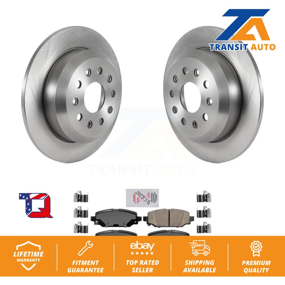Rear Disc Brake Rotors And Ceramic Pads Kit For 2018-2020 Jeep Wrangler ...
