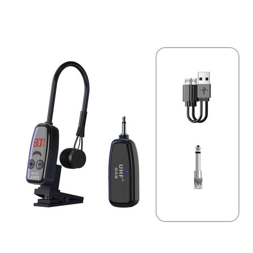 UHF Wireless Microphone For Trumpet Saxophone Instrument 50M Range ...