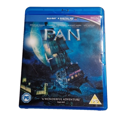 PAN (Blu-ray, 2016) Cert PG Region B Hugh Jackman Warner Bros ...