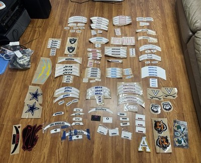 Lot of Football Helmet Decals - Assorted Full Size Decals | eBay