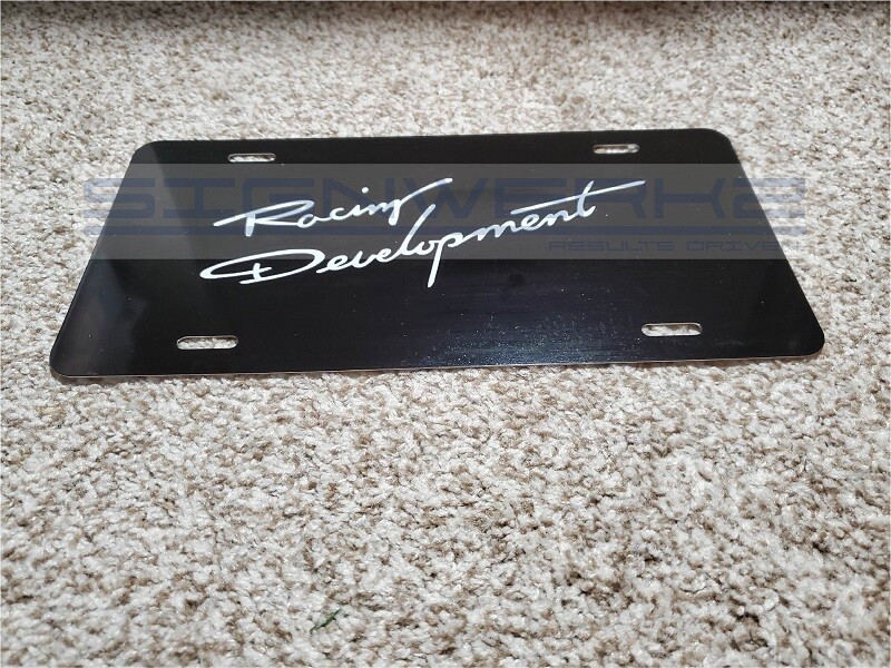 Racing Development Plate metal novelty vanity plate | eBay