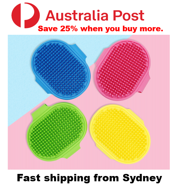 Rubber Grooming Mitten Glove Cleaning Shedding Fur Comb Dog Cat Bath ...