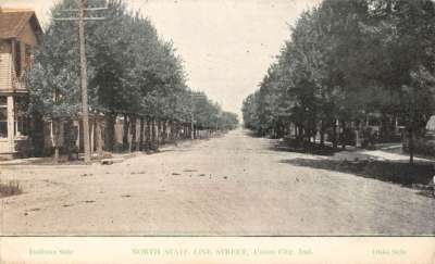 Union City Indiana North State Line Street Antique Postcard K100734 | eBay