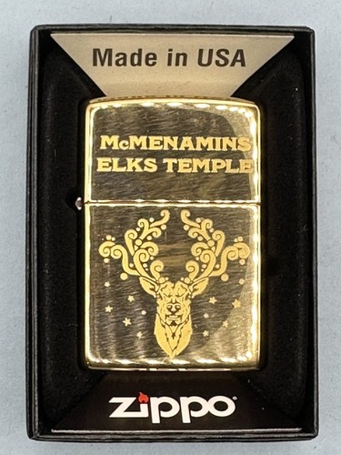 2019 McMenamins Elks Temple High Polish Brass Zippo Lighter NEW | eBay