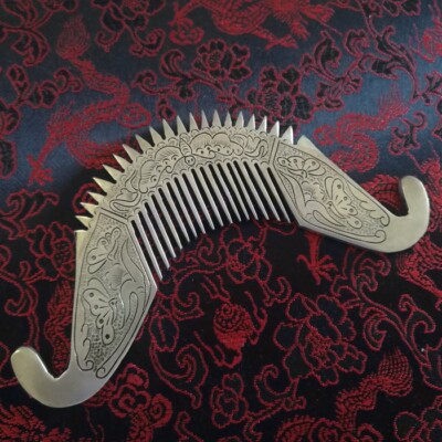 Retro personality exaggerate tribe pure hand-carved butterflies Miao ...