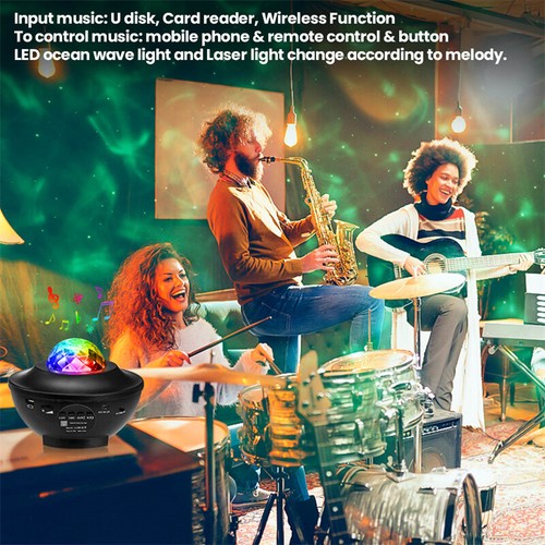 Starry Sky Projector Light USB Galaxy Star Night Lamp LED with Ocean ...