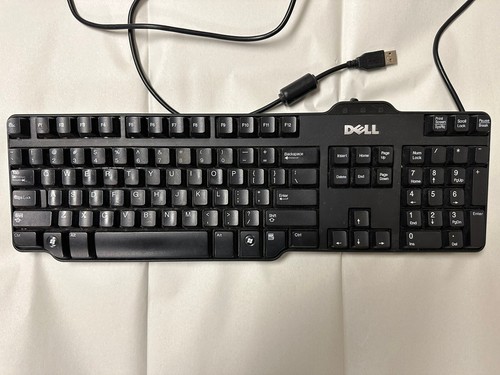 Dell Mechanical Keyboard Black USB Tested Working Clicky Model L100 ...