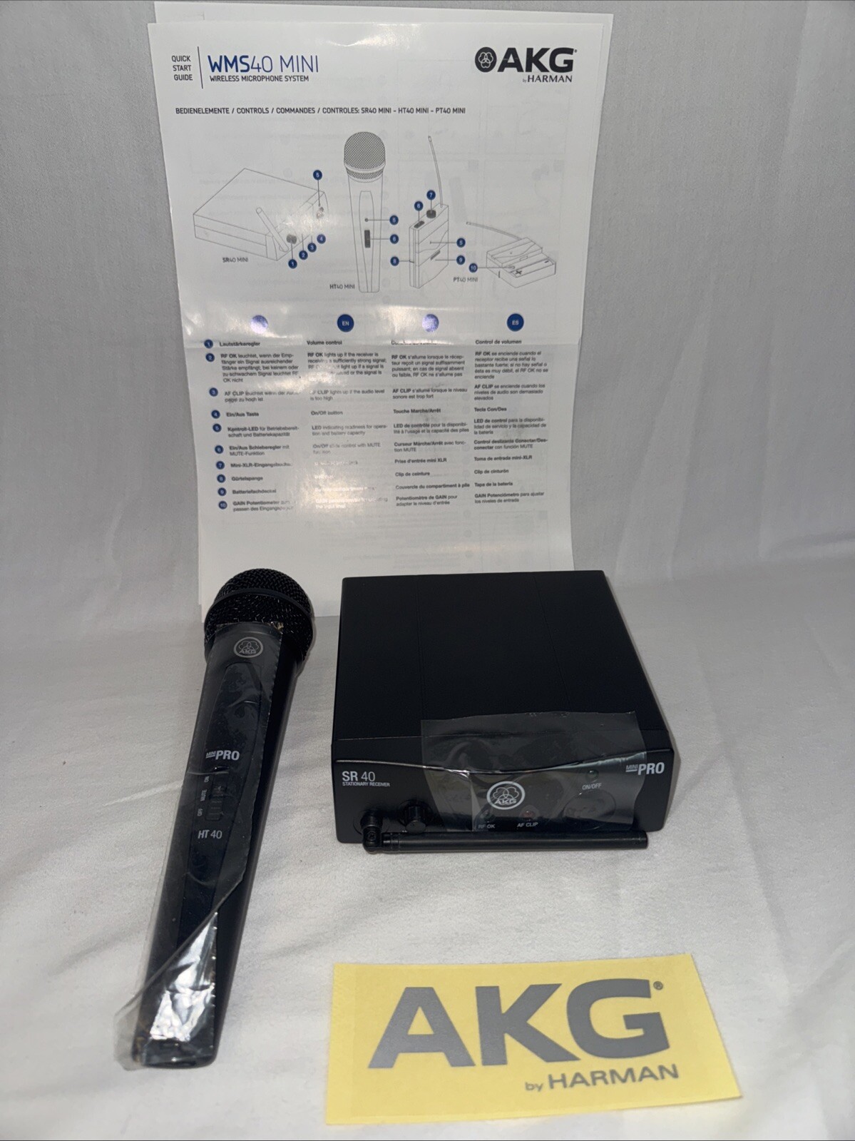 AKG WMS40 Mini Single Vocal Set Wireless Mic AKG# WMS43347X00140 (B ...