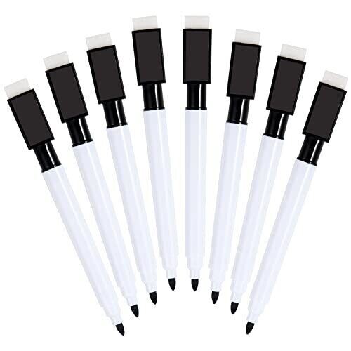 24 Pcs Magnetic Dry Erase Markers with Eraser Cap and carrying bag ...