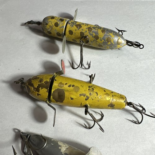 Vintage Lot Of 6 Fishing Lures. Metal P&K Whirl Pflueger Devon Success ...