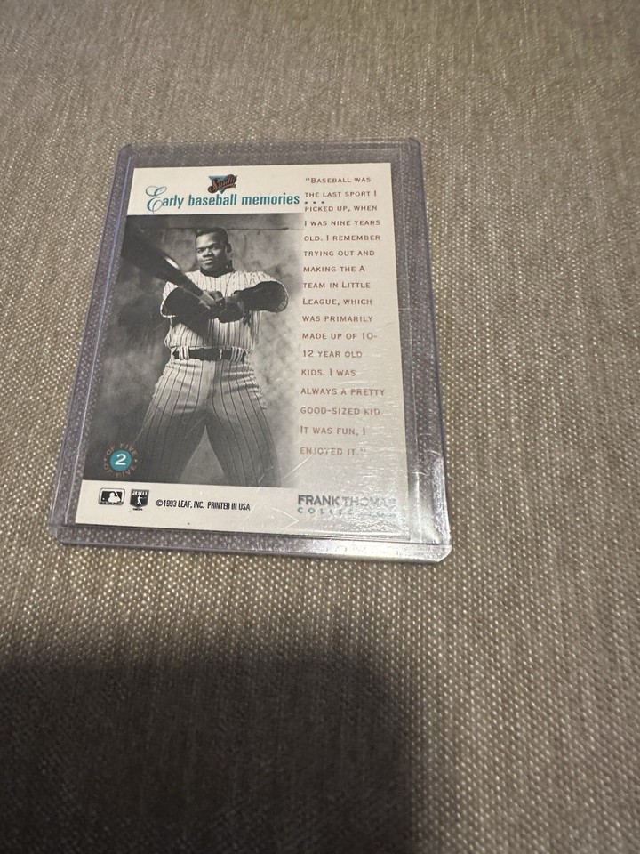 FRANK THOMAS 1993 LEAF STUDIO "FRANK THOMAS COLLECTION #2 WHITE SOX HOF ...