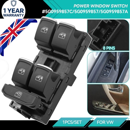 Electric Window Master Main Control Switch For Volkswagen Golf MK7 OE ...