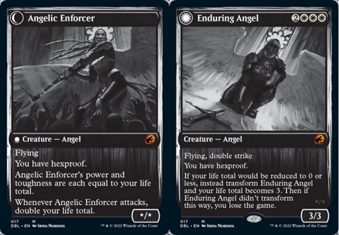 MTG Enduring Angel // Angelic Enforcer - Foil, Light Play, English ...
