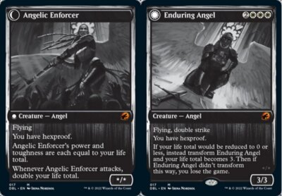 MTG Enduring Angel // Angelic Enforcer - Foil, Light Play, English ...