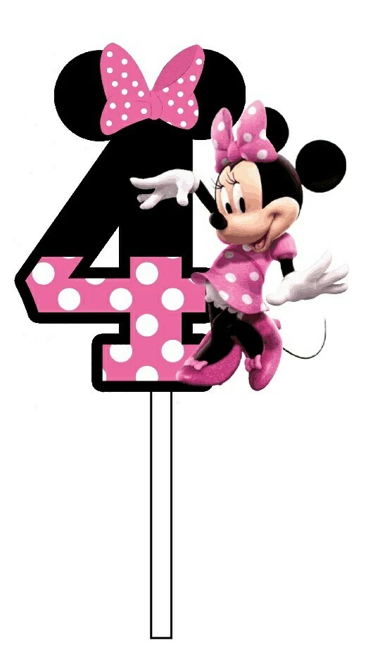 Minnie Mouse 4th Birthday Clip Art